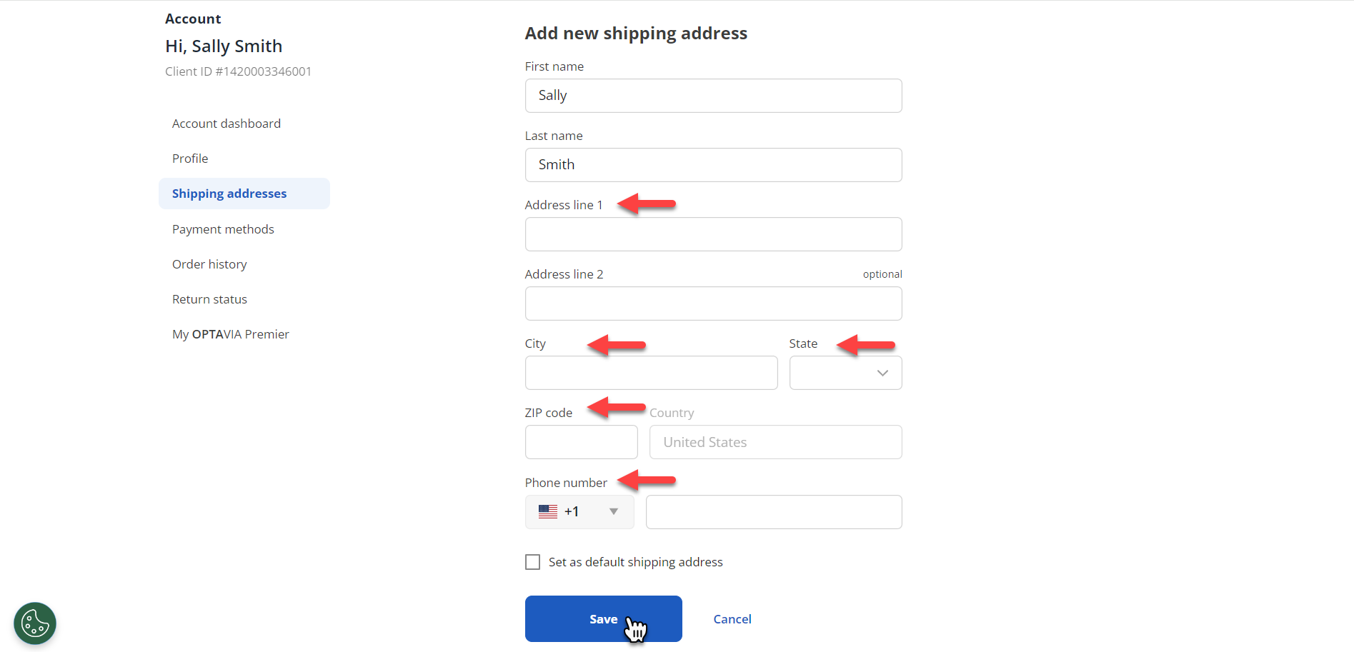 How to Add a New Shipping Address